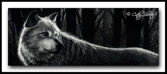 The Scratchboard Art of Cathy Sheeter - "Vigilant"